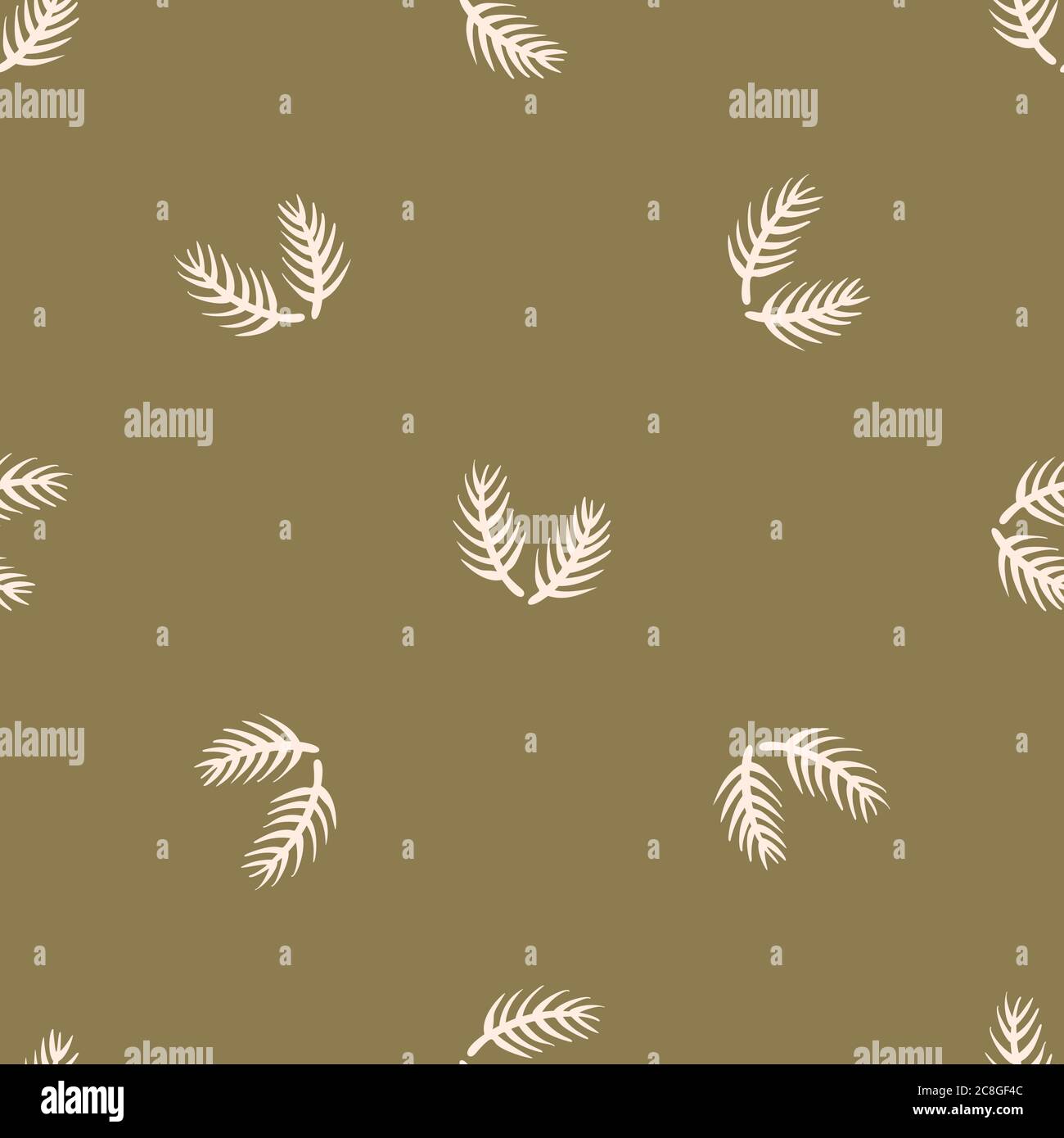 Seamless background gender neutral baby leaf pattern. Simple whimsical ...