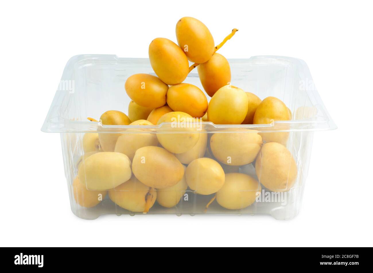 Bunch of Fresh Date Fruit isolated on white background, clipping path ...