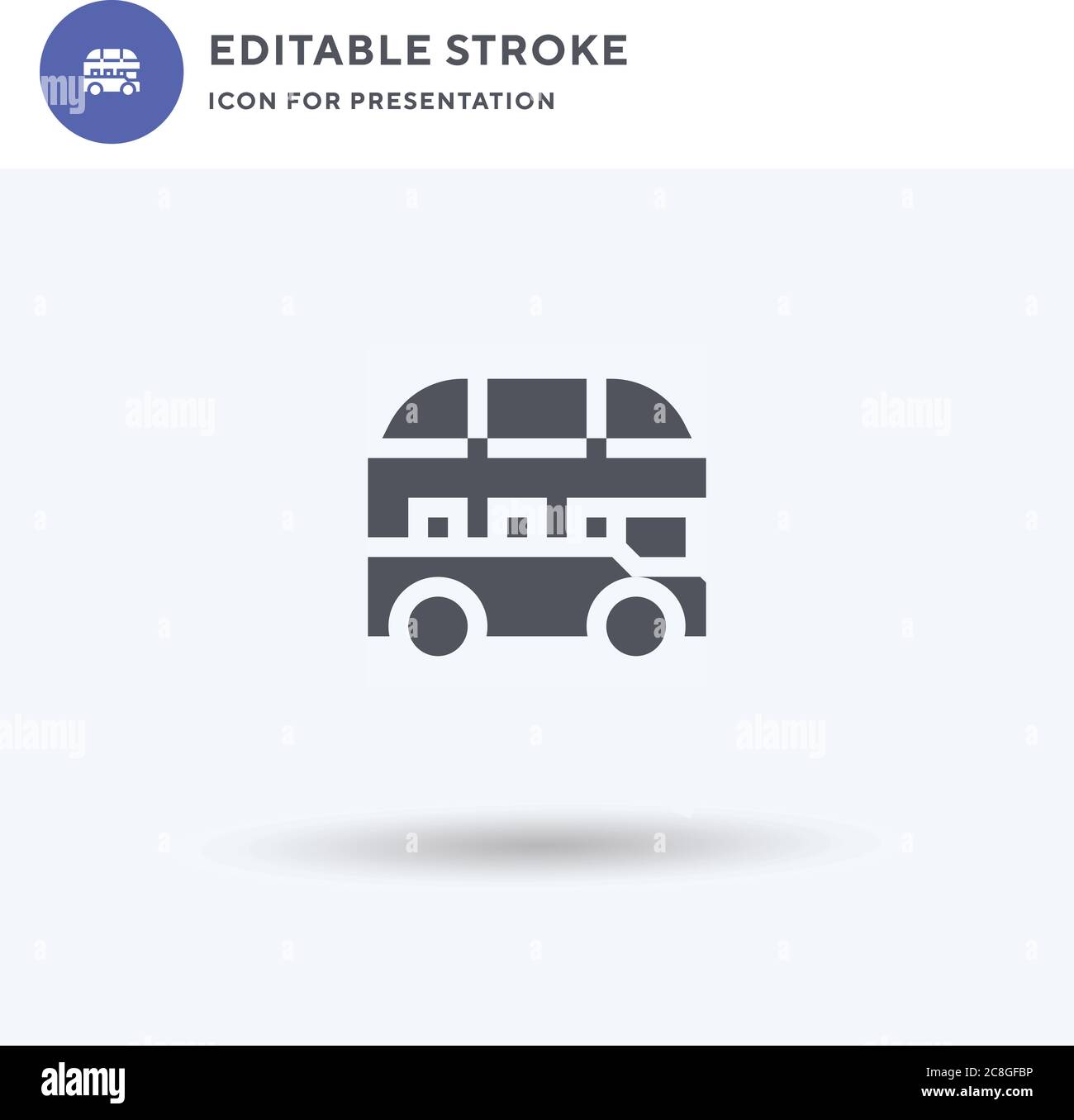 Camper icon vector, filled flat sign, solid pictogram isolated on white ...