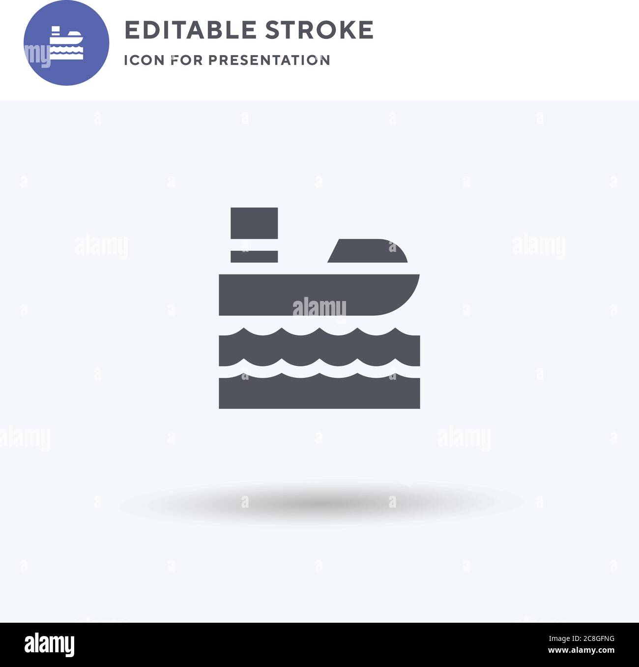 Rescue Boat icon vector, filled flat sign, solid pictogram isolated on ...