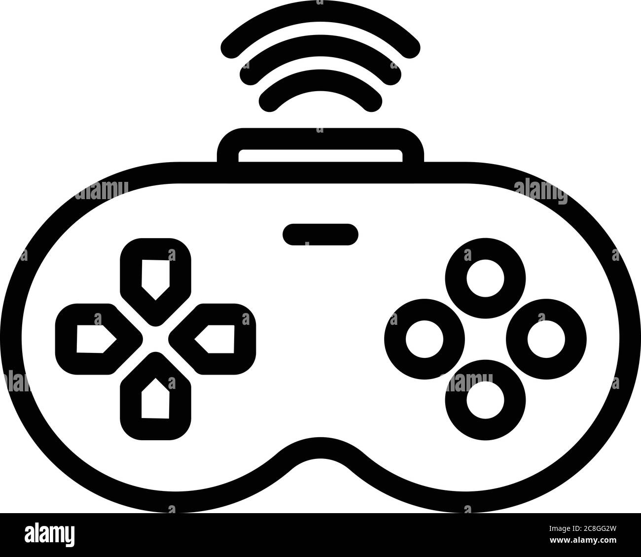 Joystick remote control icon, outline style Stock Vector Image & Art ...