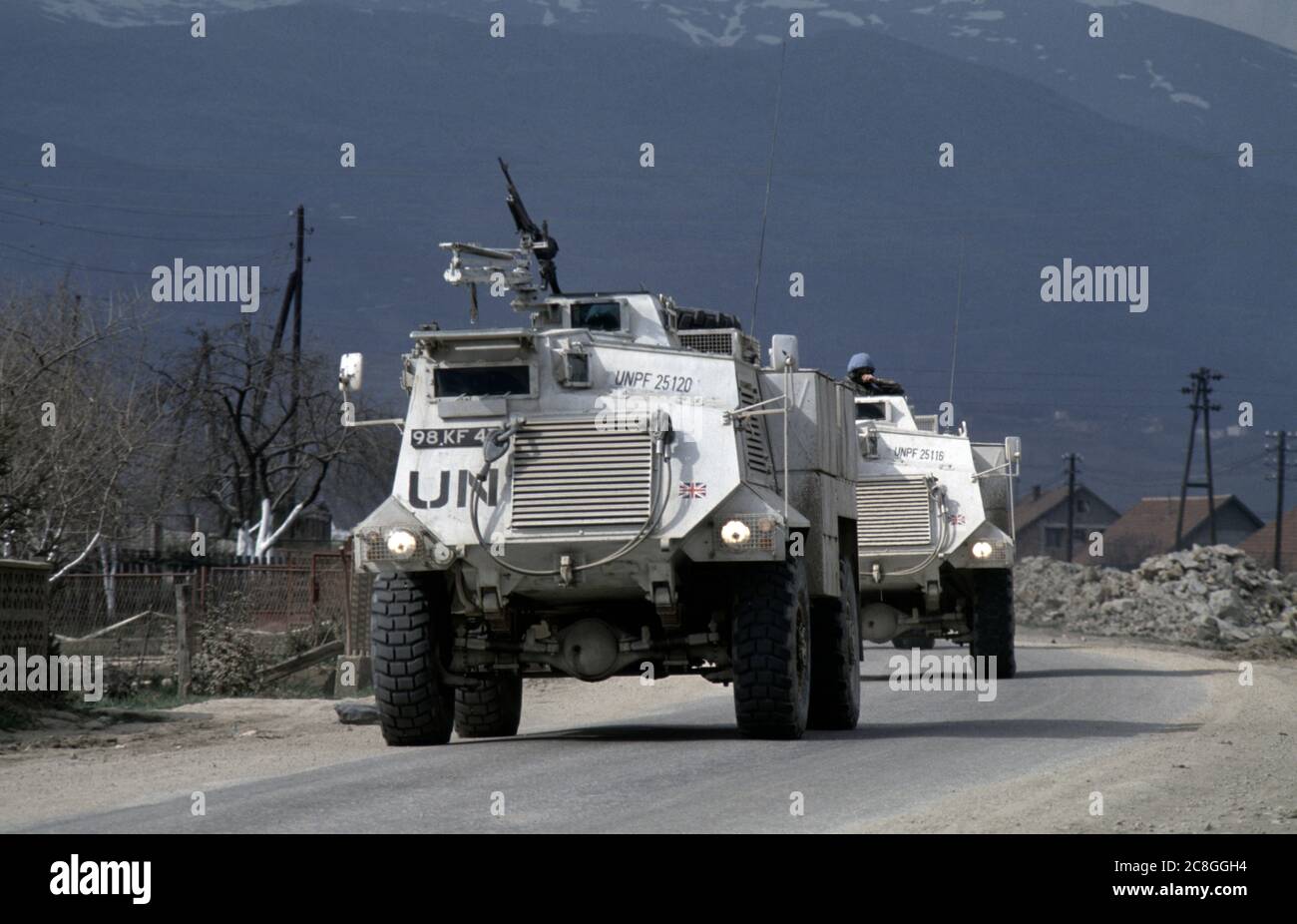21st March 1994 During the war in Bosnia: a convoy of twenty British ...