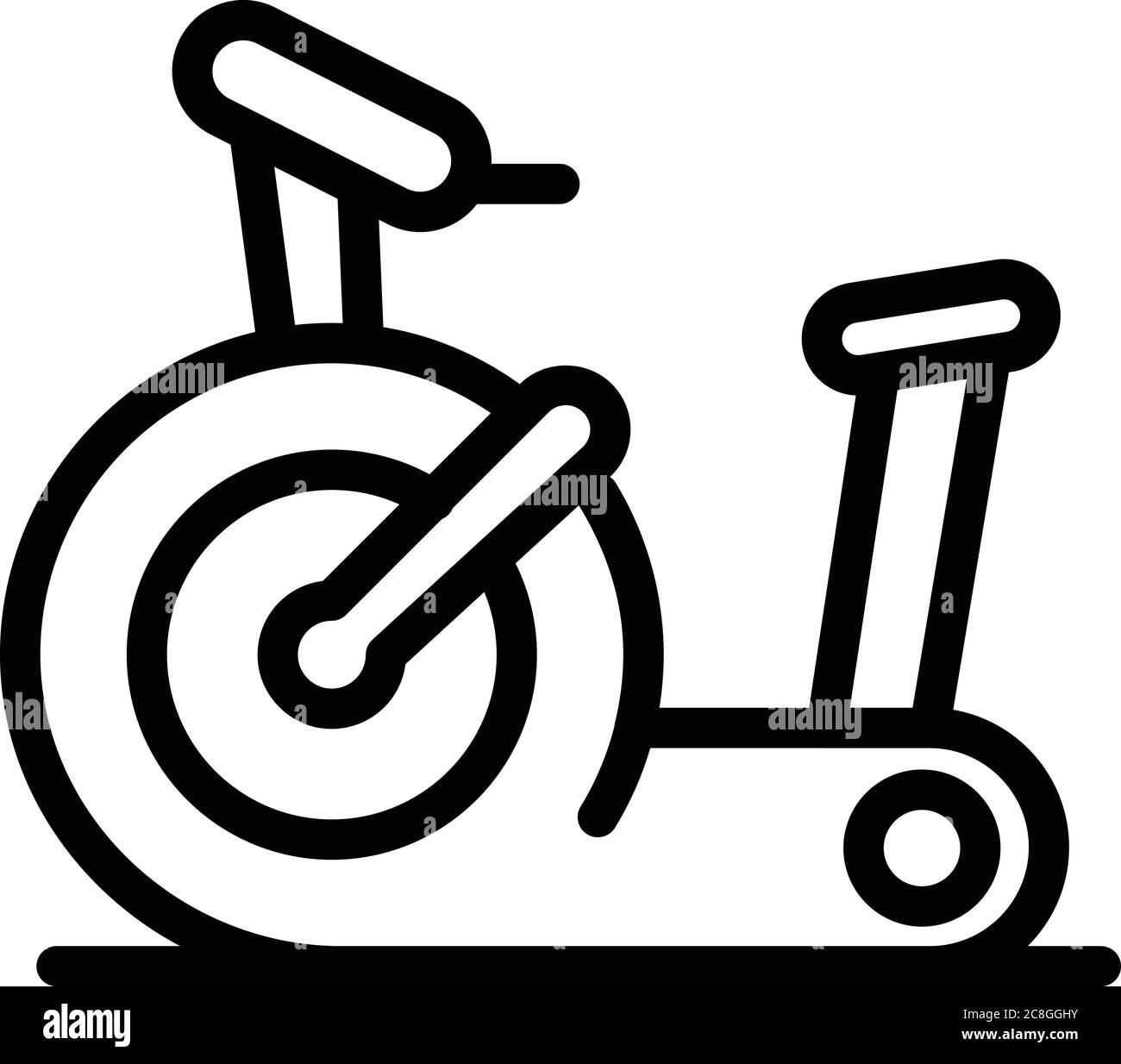 Gym exercise bike icon, outline style Stock Vector Image & Art - Alamy