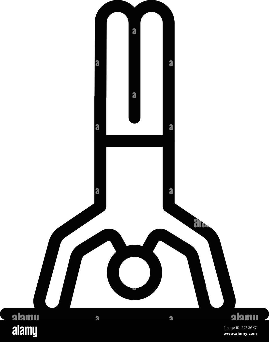 Workout senior stay on head icon, outline style Stock Vector Image ...