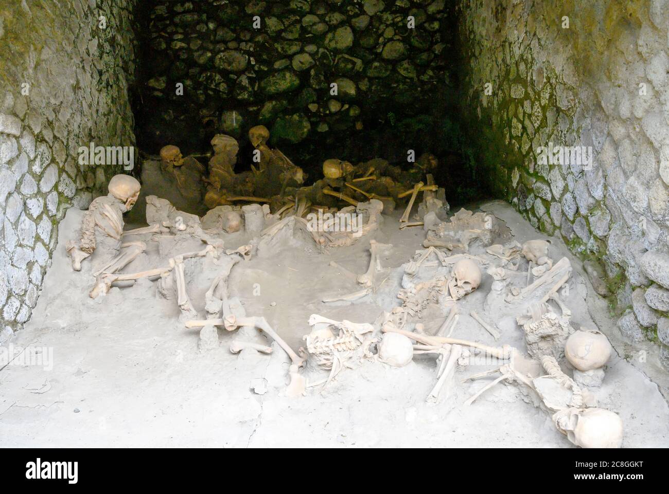 Skeletons of people killed by the eruption of Vesuvius in AD 79 found ...