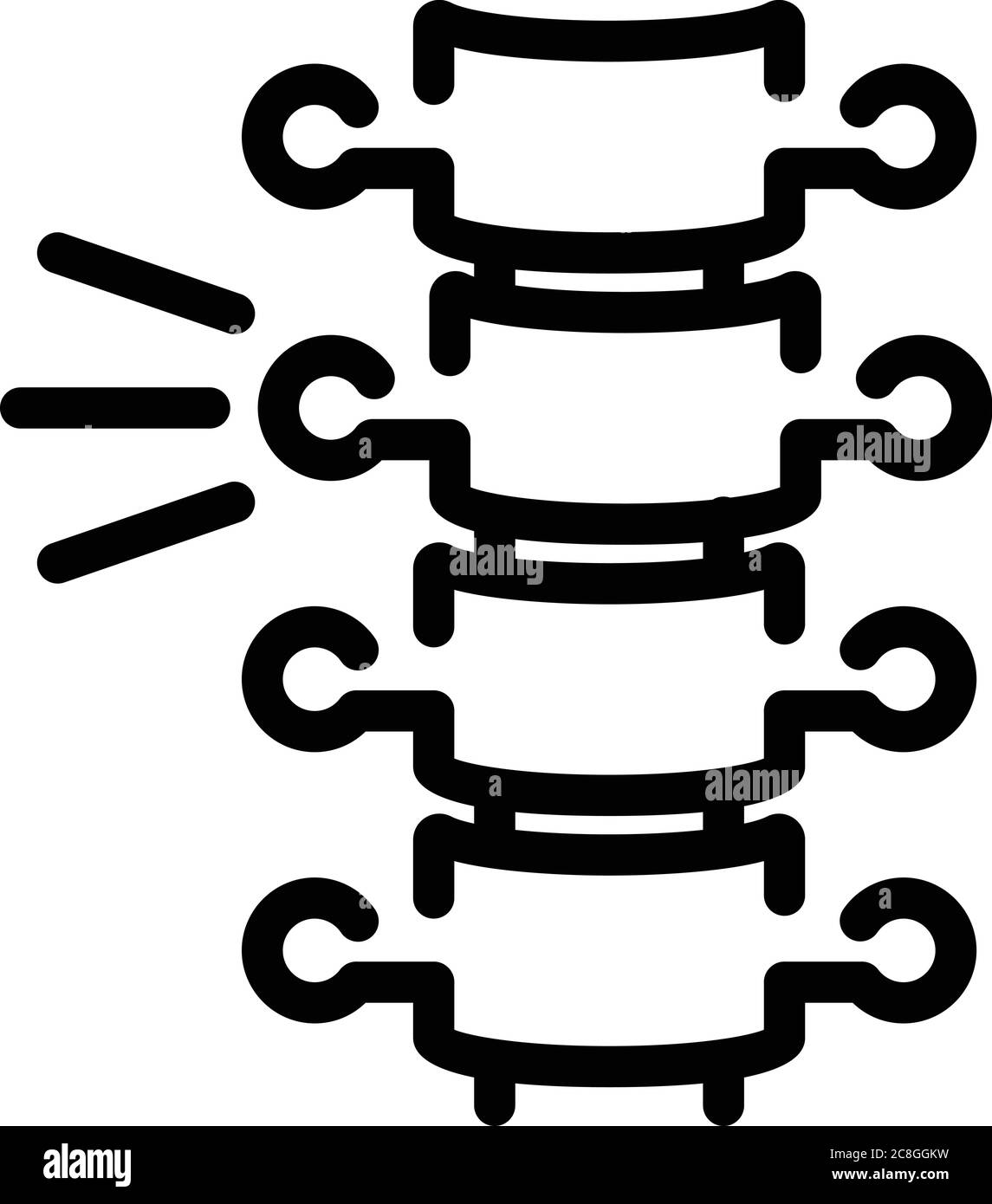 Sport spine injury icon, outline style Stock Vector Image & Art - Alamy