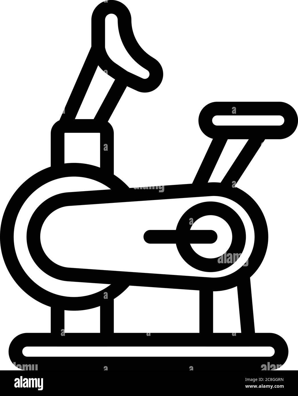 Stationary exercise bike icon, outline style Stock Vector Image & Art ...