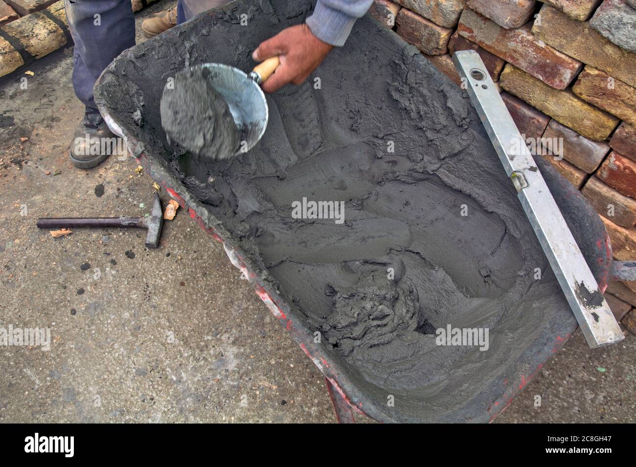 House construction brick trolley hi-res stock photography and images ...