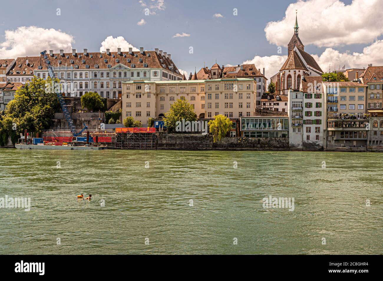 Swimmers in the River Rhine in Basel, Switzerland Stock Photo - Alamy