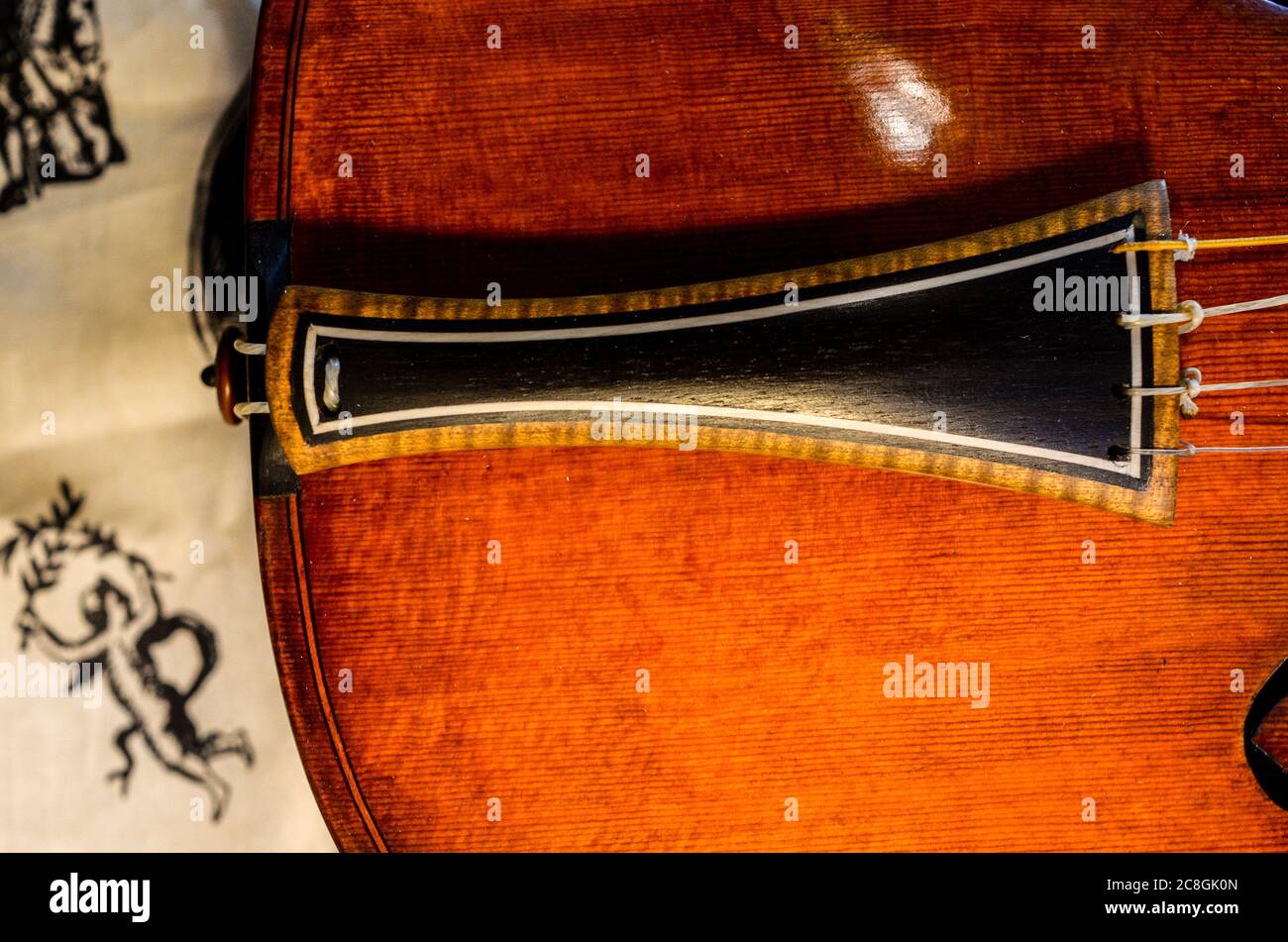 Violin maker Carlos Roberts in his Cremona Italy workshop changing the ...