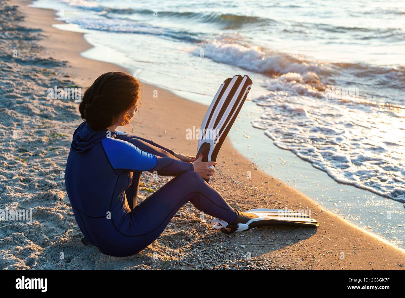 Female flippers hi-res stock photography and images - Alamy