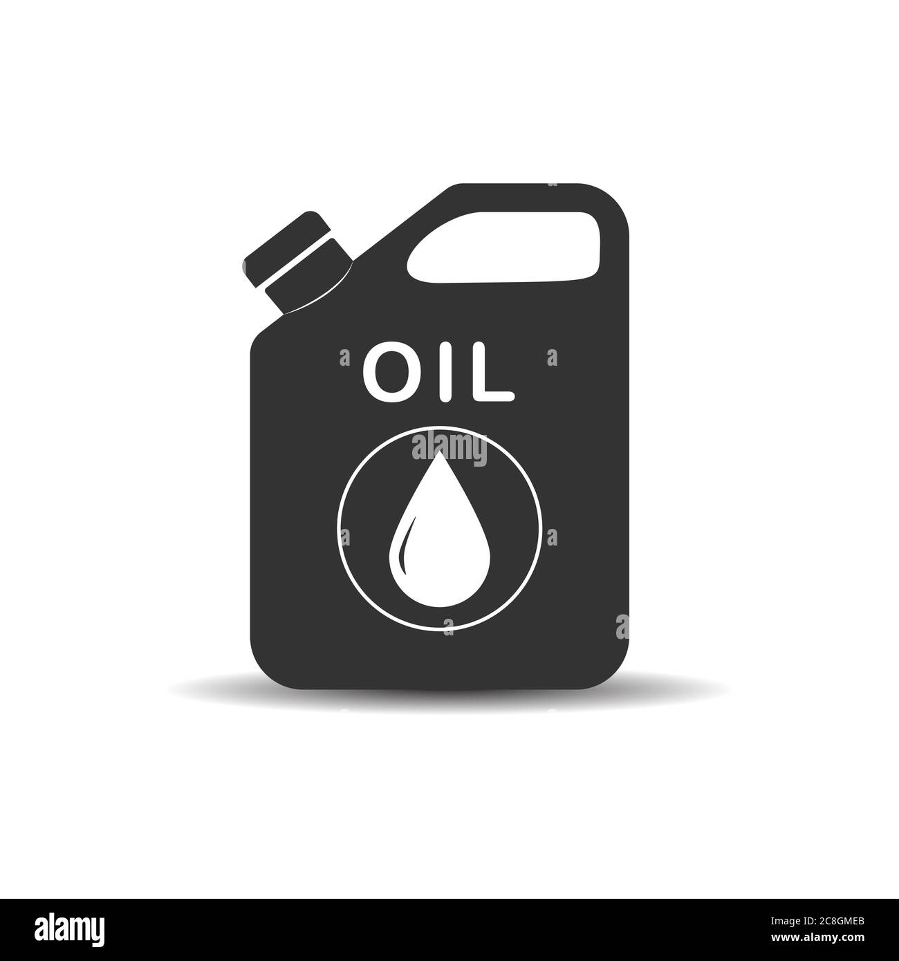 Oil canister. Simple vector icon for thematic design. Isolated on white ...