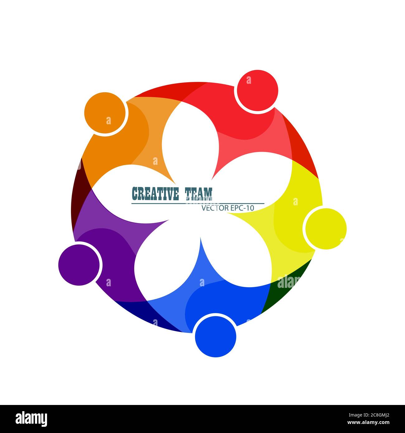 team of like-minded people, friends or colleagues. Creative vector ...