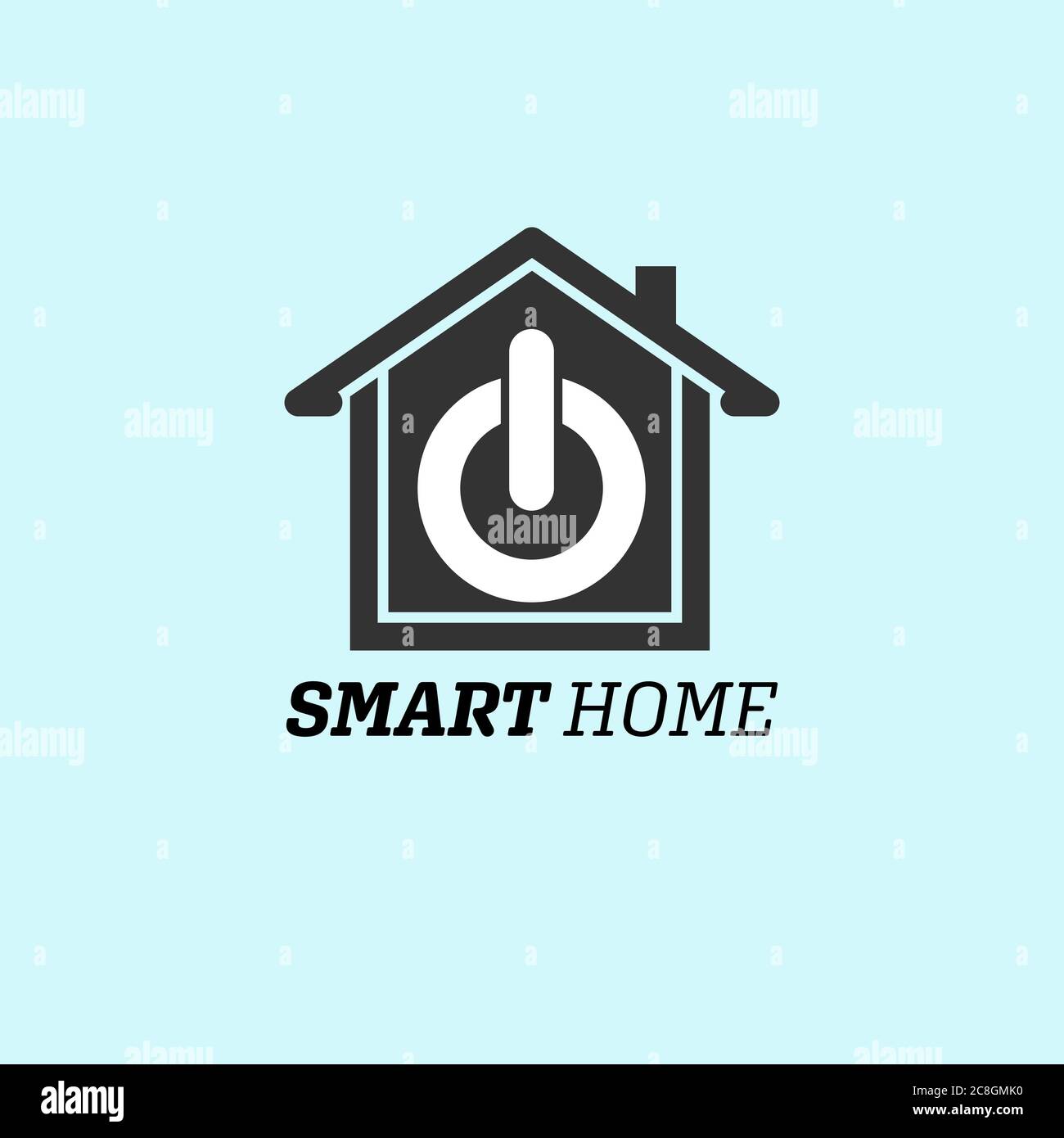 SMART HOME. Simple vector icon isolated on a white background for ...
