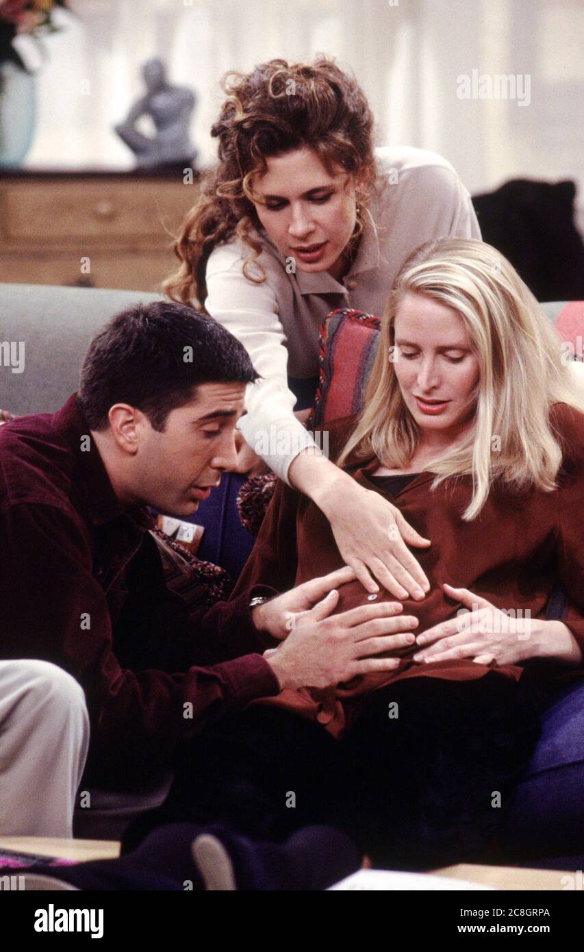 LIBRARY. USA. Susan Bunch, Jane Sibbett and David Schwimmer in the ...