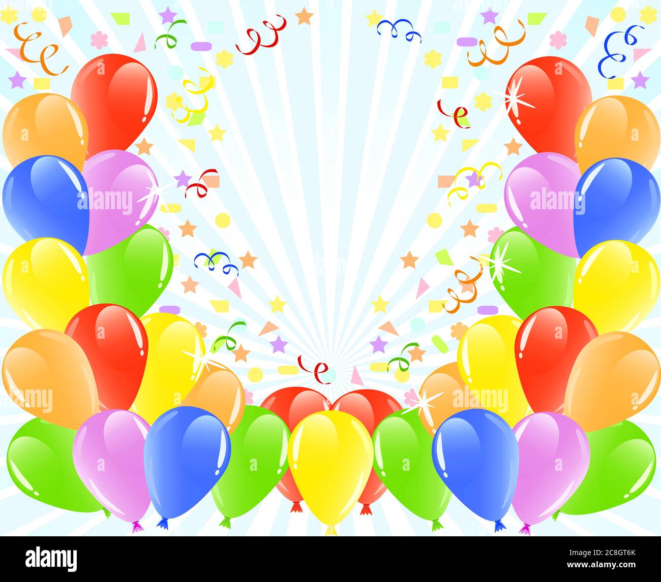 vector illustration of a balloons background with space for text Stock ...