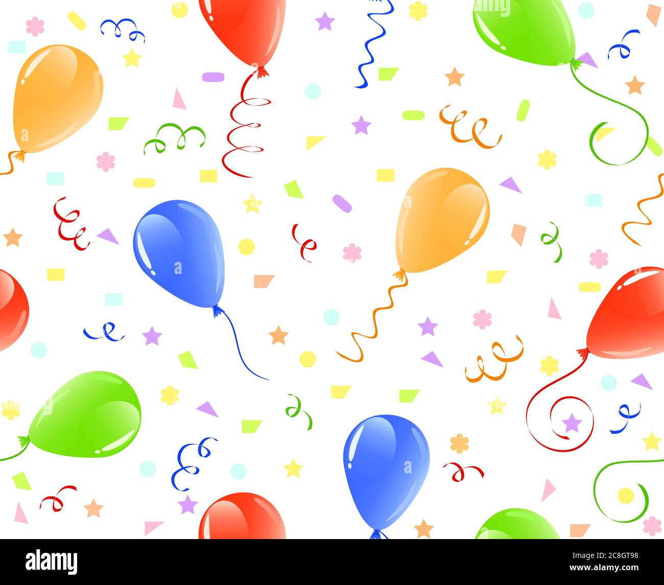 vector illustration of a seamless balloons background with confetti Stock Vector Image & Art - Alamy