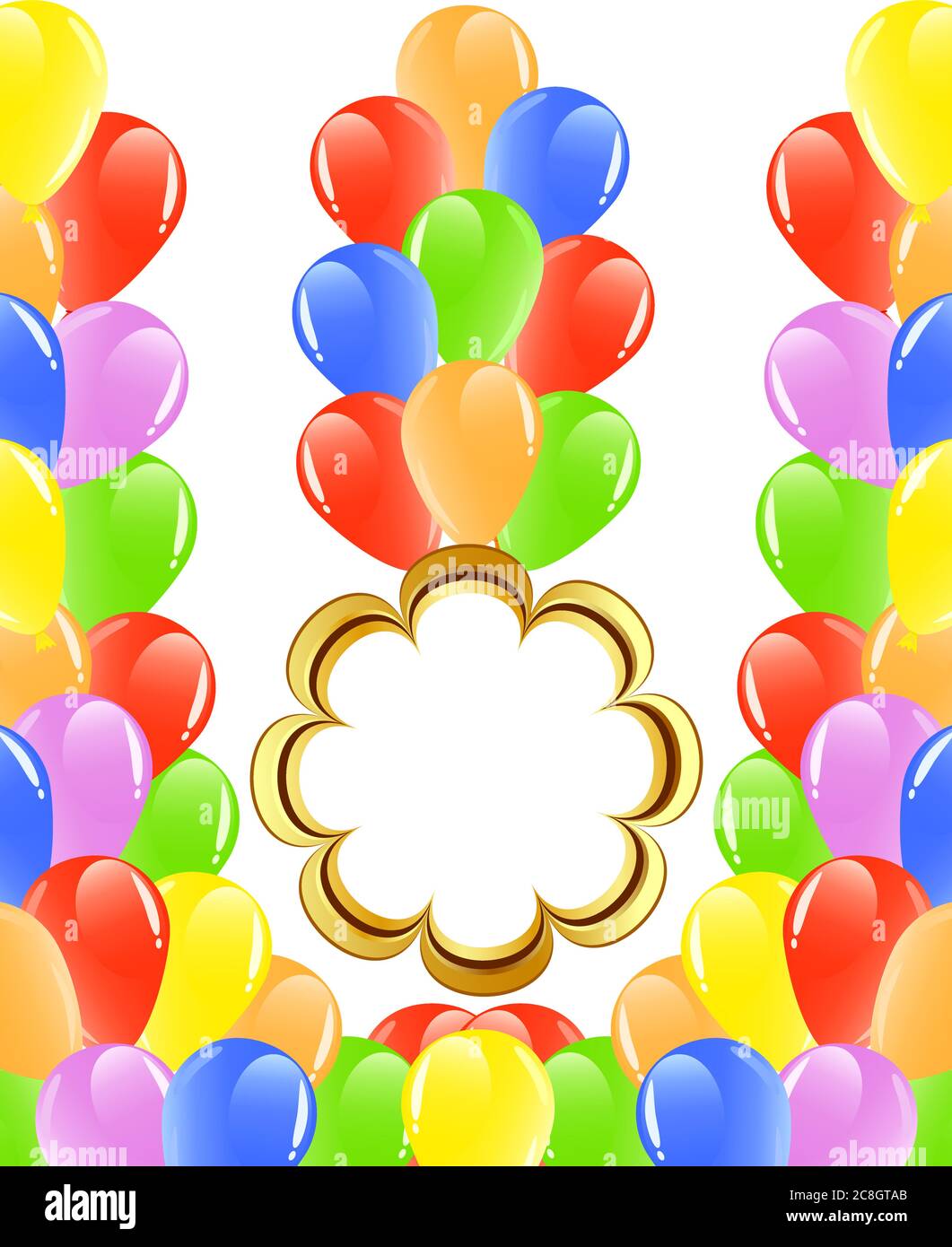 vector illustration of a bunch of balloons with space for text Stock ...