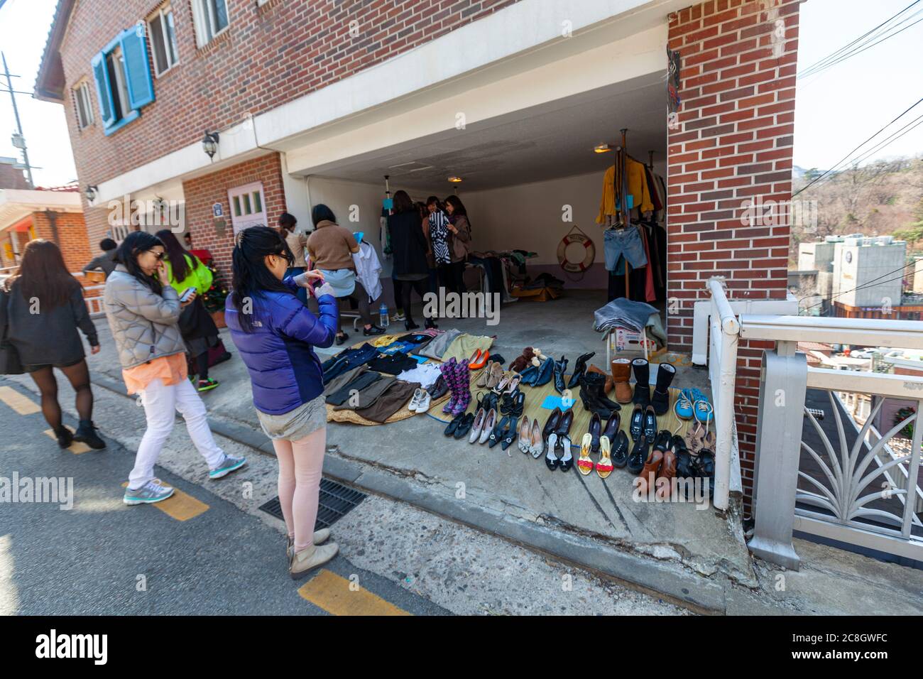 Garage sale in Bukchon Hanok Village, Seoul, South Korea Stock Photo ...