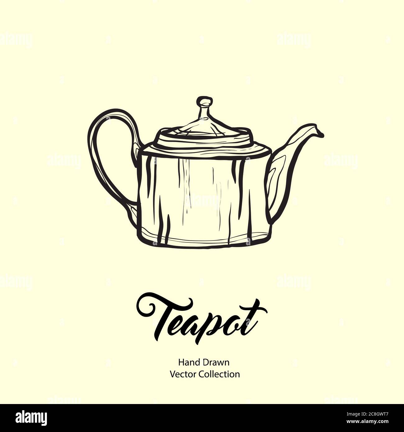 Vintage Teapot Drawing