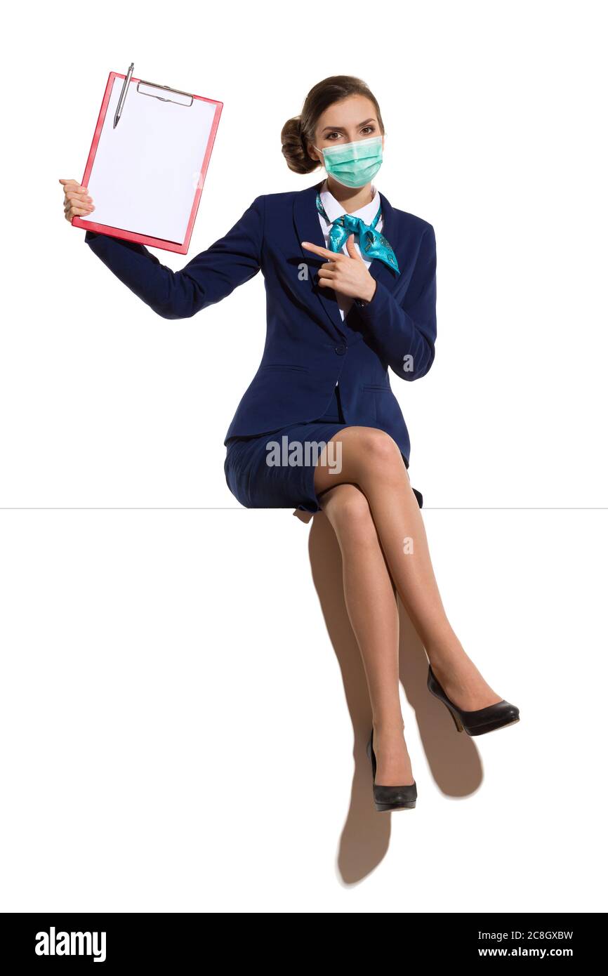 Woman Wearing Face Mask Skirt Cut Out Stock Images & Pictures - Alamy