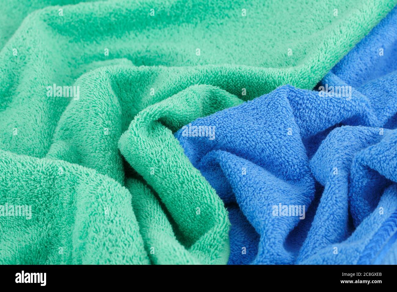 Colorful towels texture as a background, closeup picture Stock Photo ...