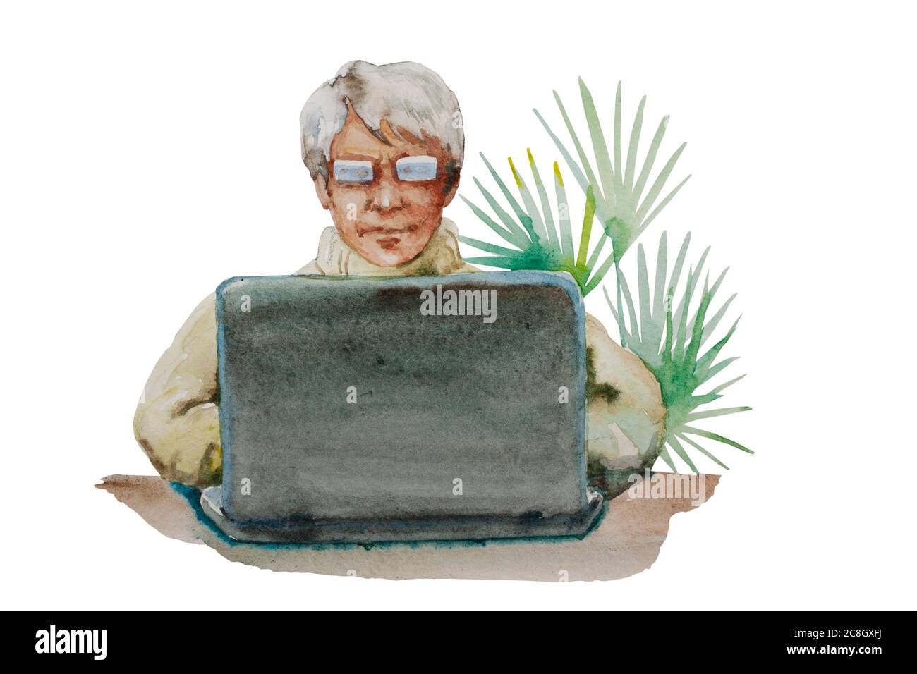 Portrait grandmother home Cut Out Stock Images & Pictures - Alamy