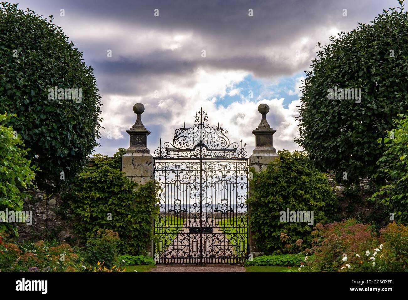 View of the beautiful Dunrobin Castle in Golspie. Dunrobin Castle is ...