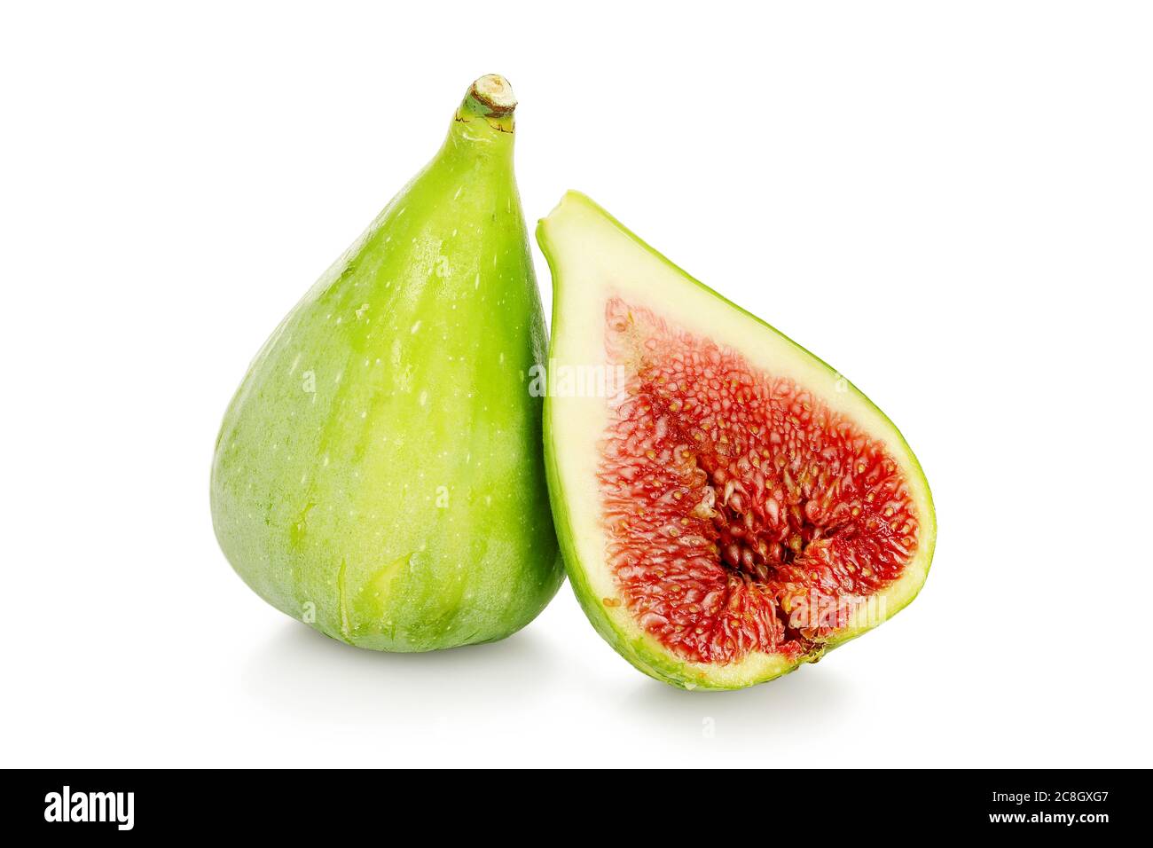whole and half fig isolated on white Stock Photo - Alamy
