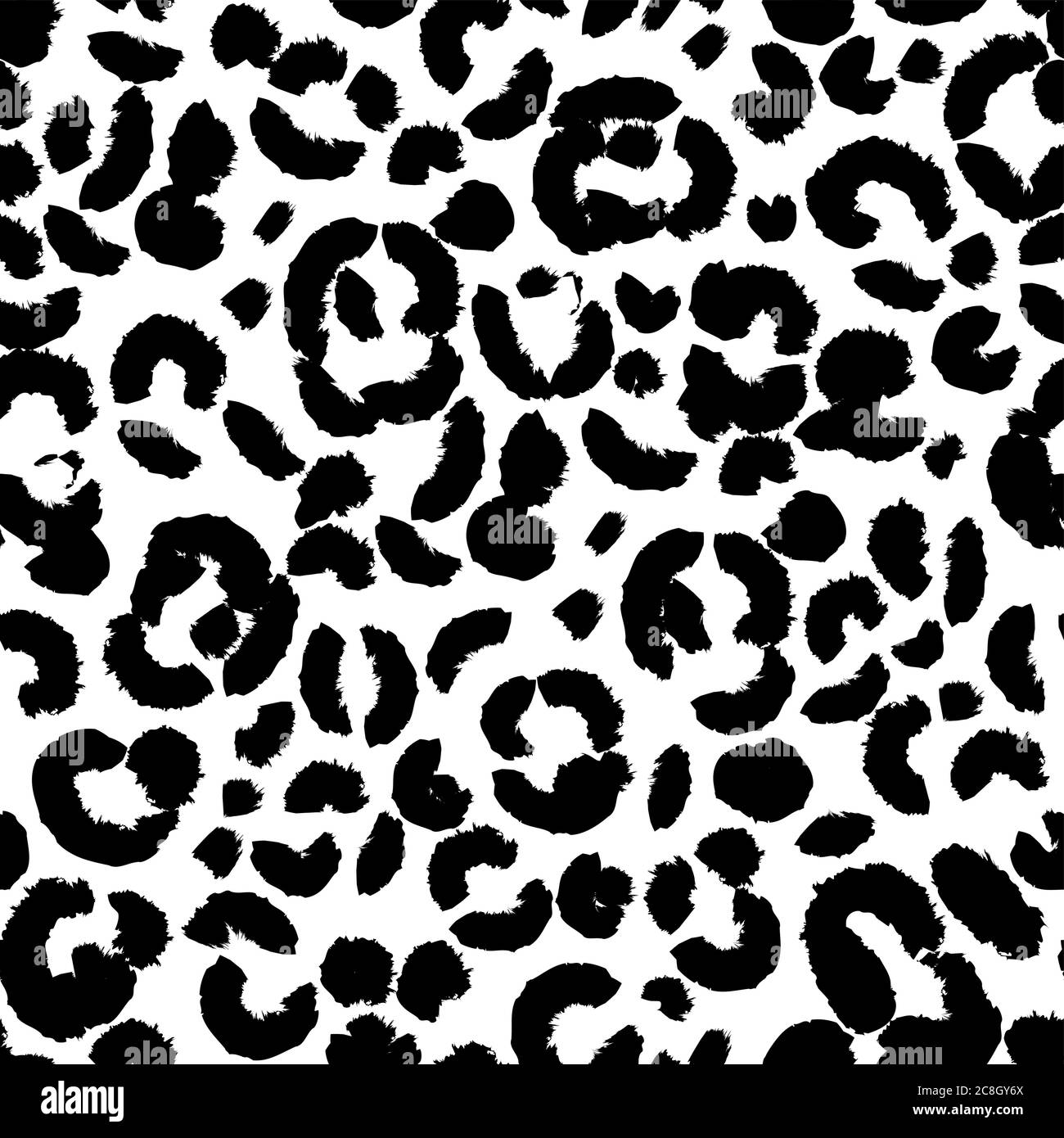 Leopard seamless pattern isolated on white background. Vector ...