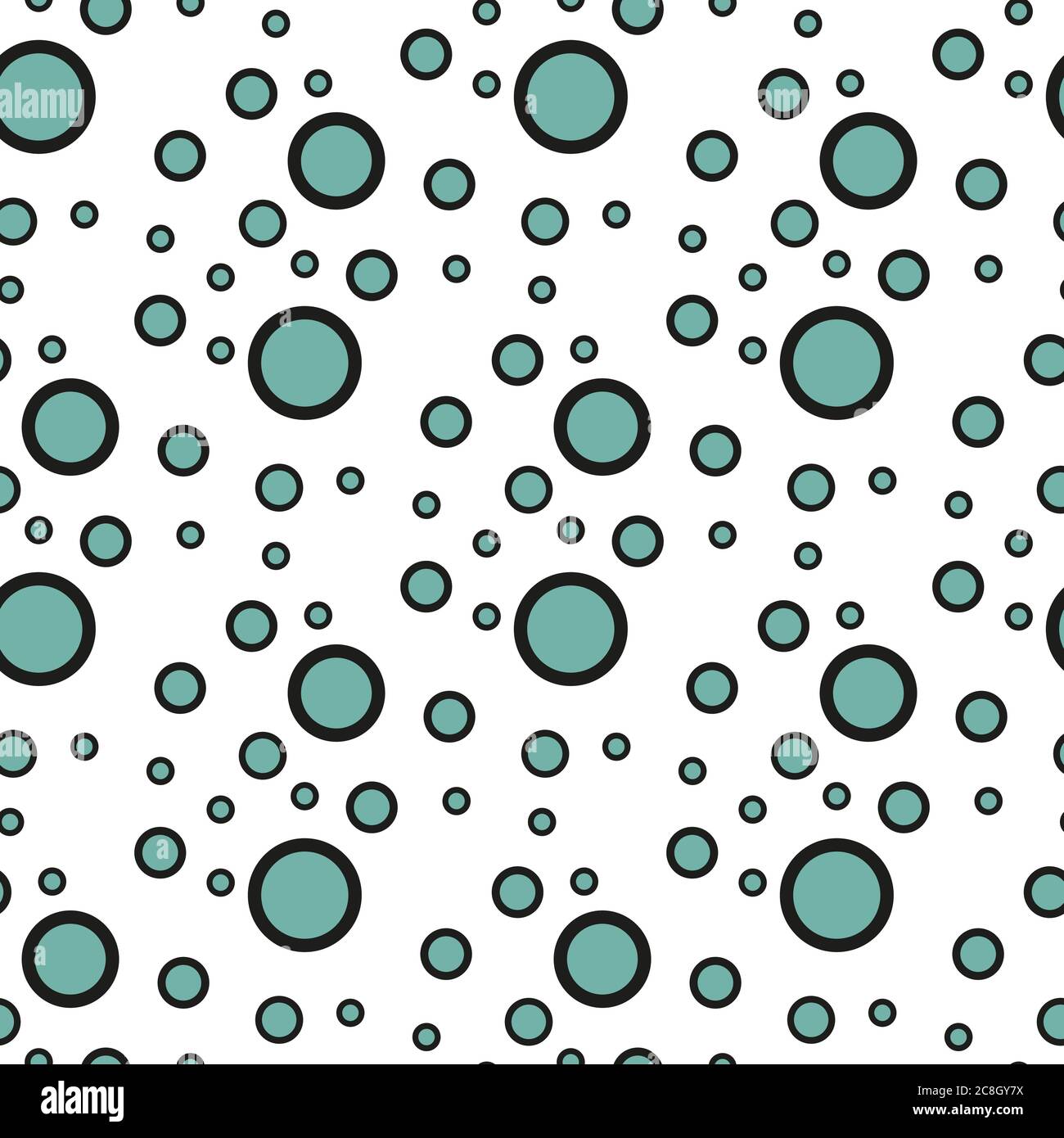 Seamless circle vector pattern. Modern stylish texture. Repeating ...