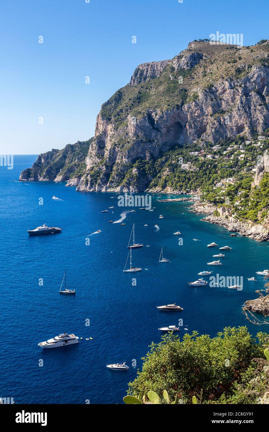 Capri island in a beautiful summer day in Italy Stock Photo - Alamy