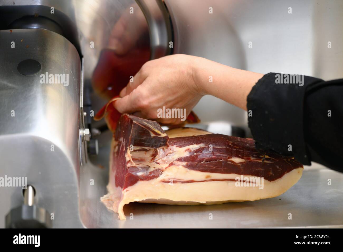 Ham slicing machine hi-res stock photography and images - Alamy