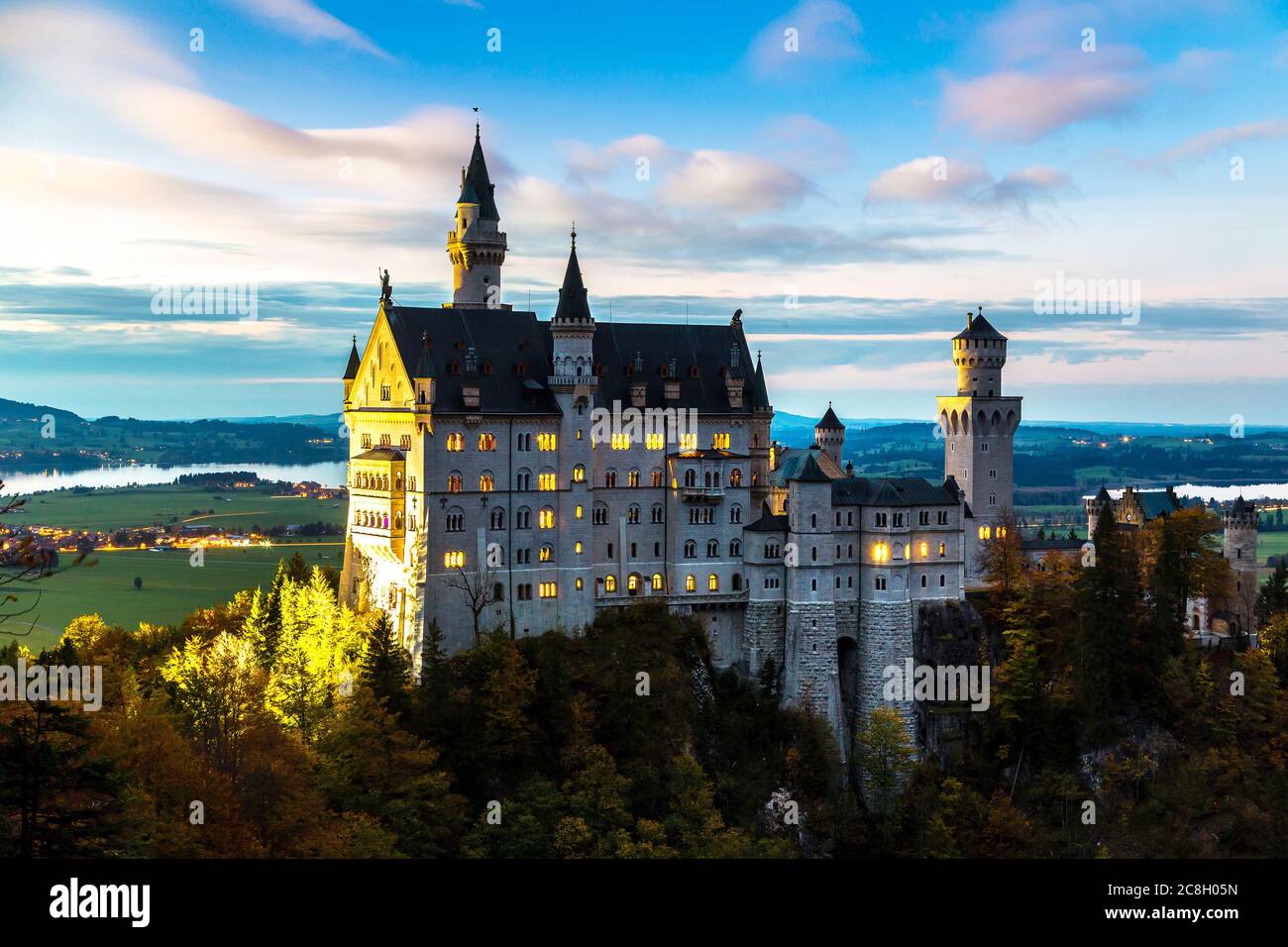 Neuschwanstein castle in a summer day in Germany Stock Photo - Alamy