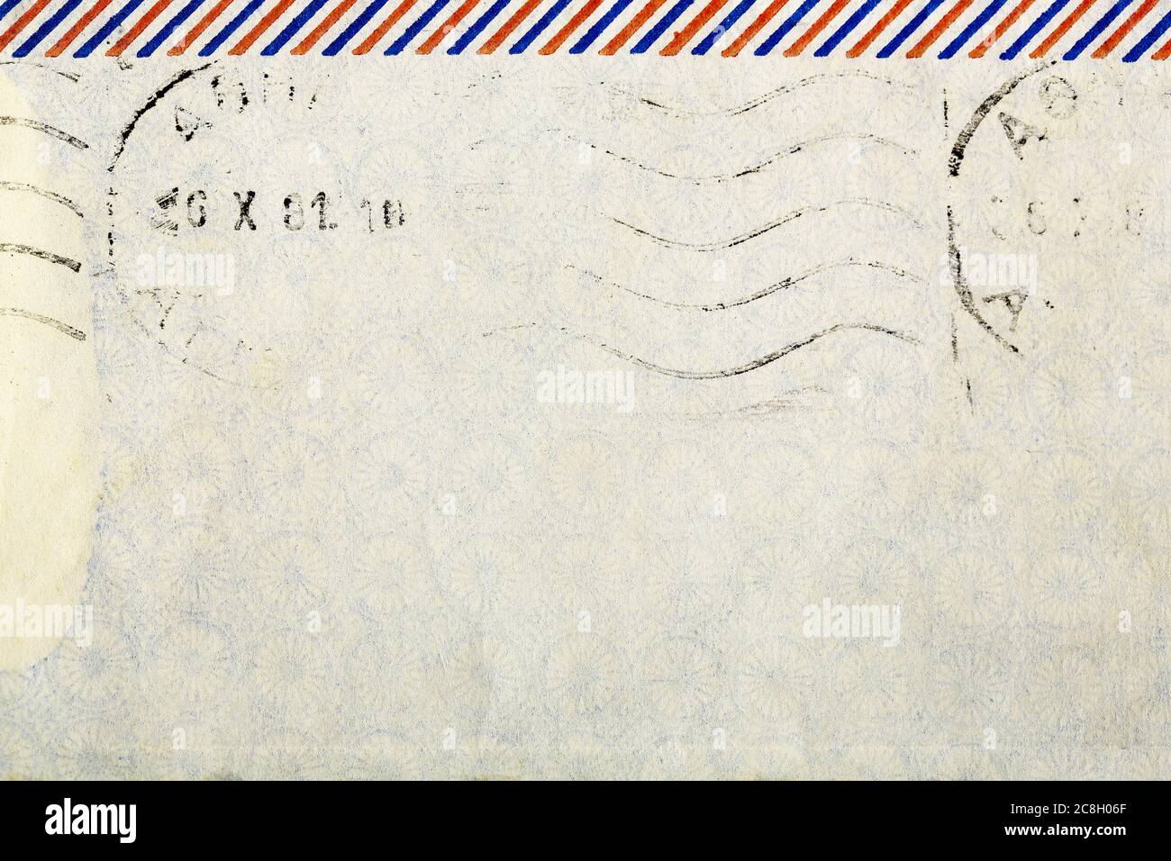 old envelope with post mark for background use Stock Photo - Alamy