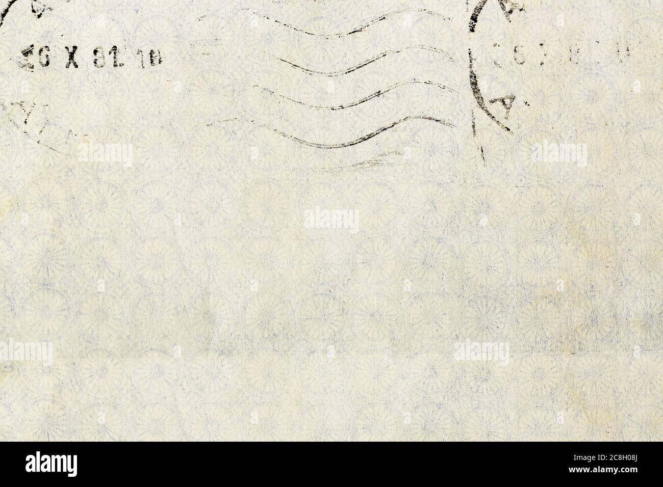 old envelope with post mark for background use Stock Photo - Alamy