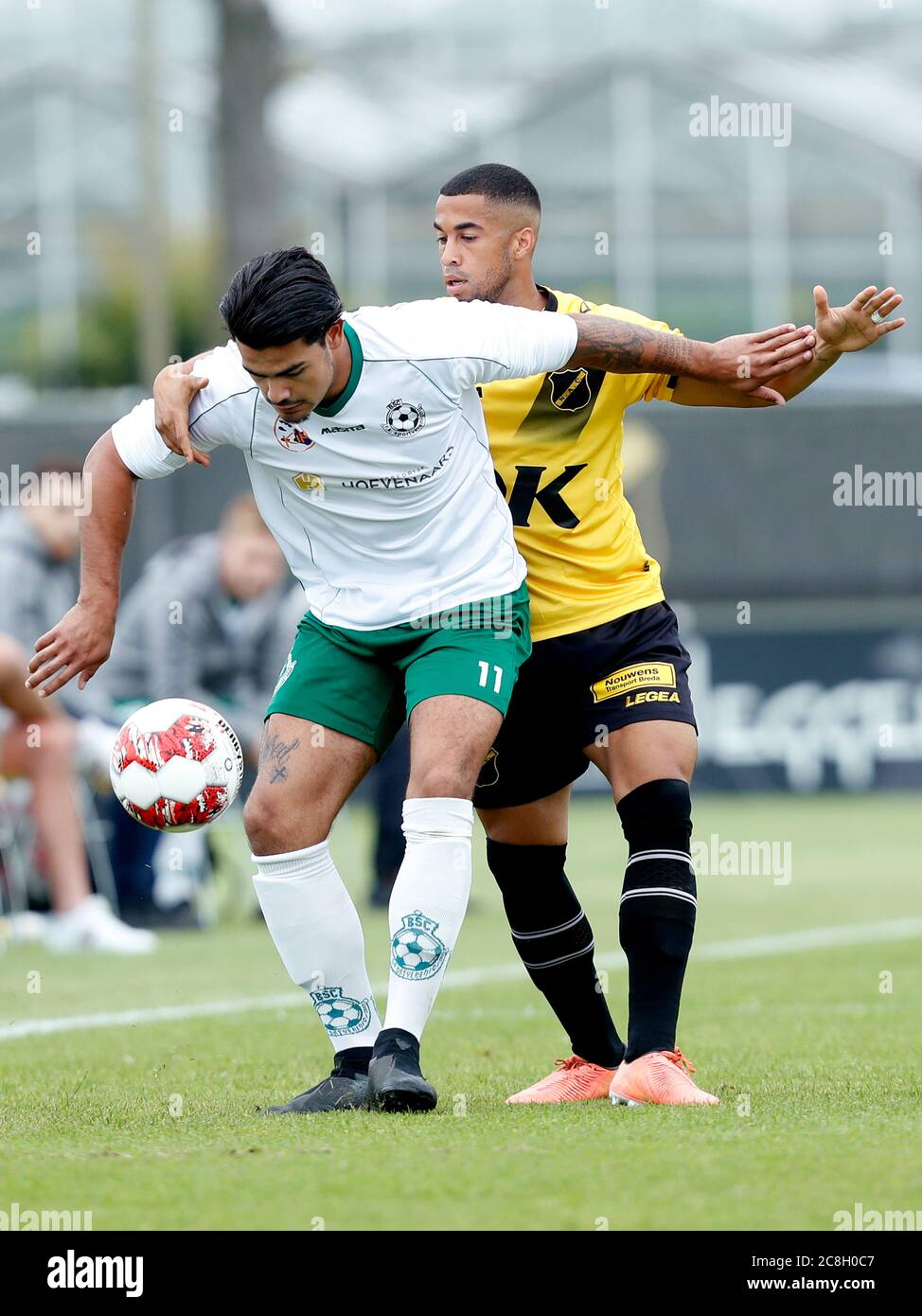 ZUNDERT, NETHERLANDS - JULY 24: L-R: Siebe Pal of BSC Roosendaal and ...