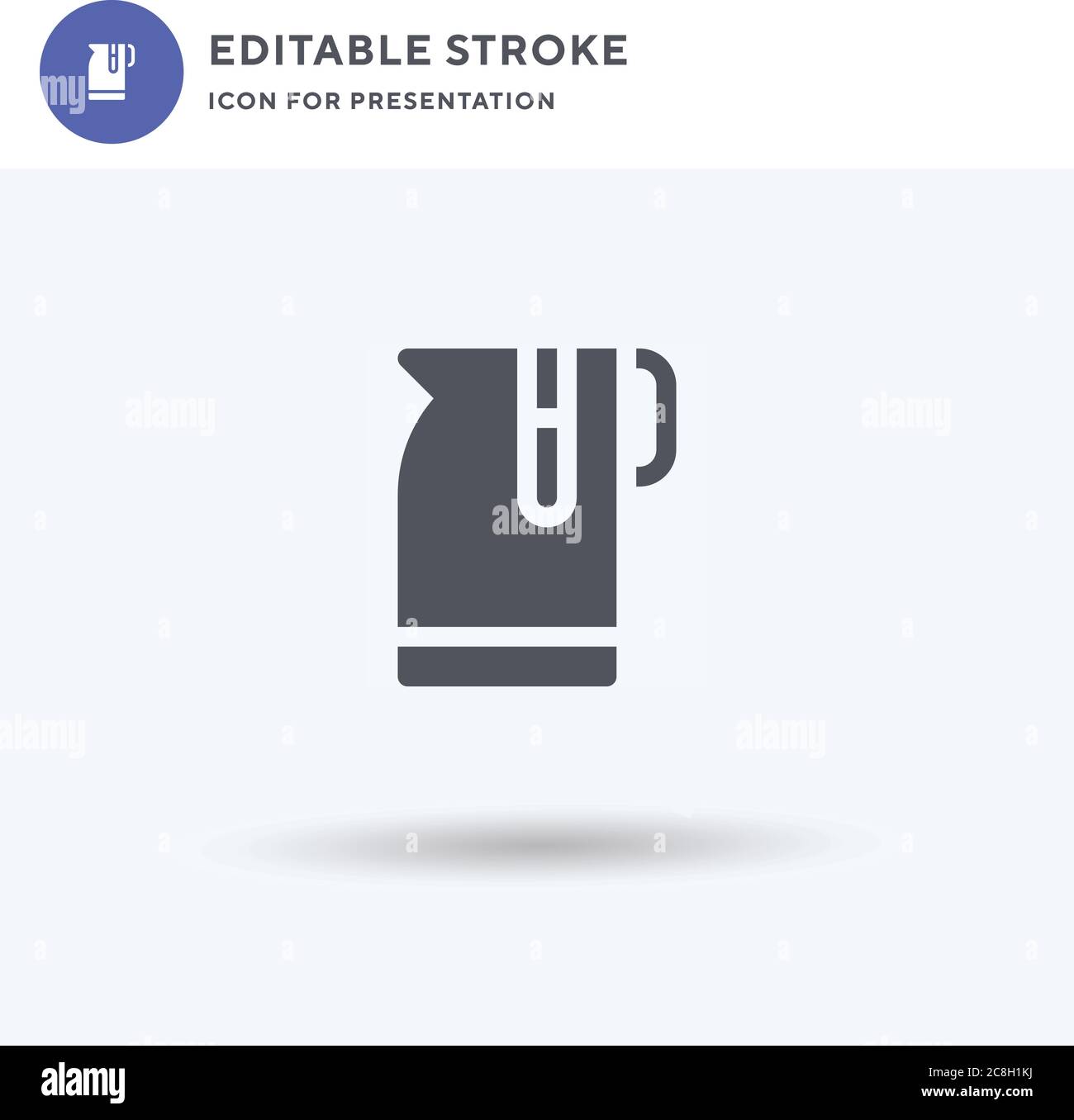 Jug icon vector, filled flat sign, solid pictogram isolated on white ...