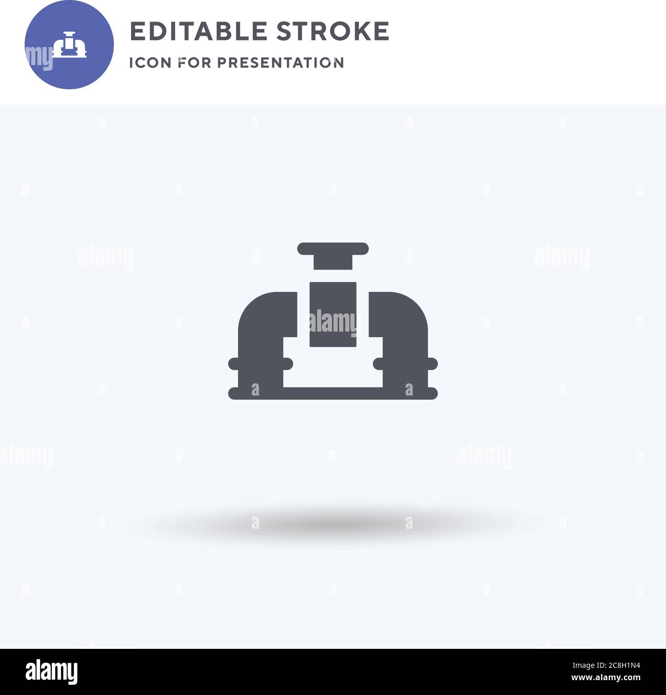 Pipeline icon vector, filled flat sign, solid pictogram isolated on ...