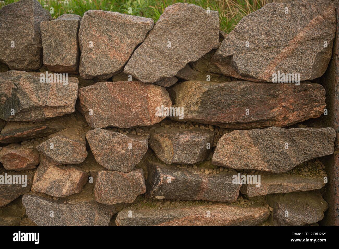 Background, texture, wall of stone granite blocks. High quality photo ...
