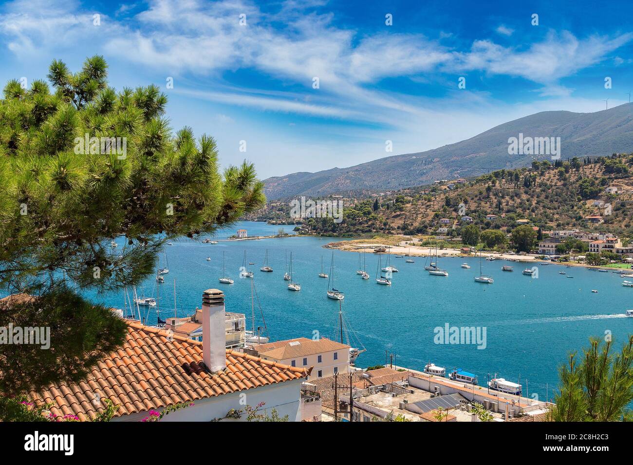 Aerial view landscape poros hi-res stock photography and images - Alamy