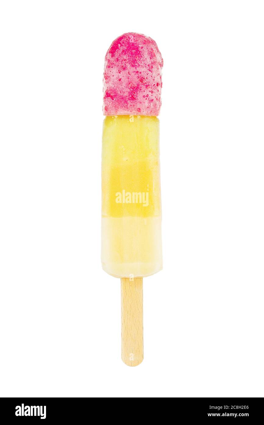 single popsicle isolated on white Stock Photo - Alamy