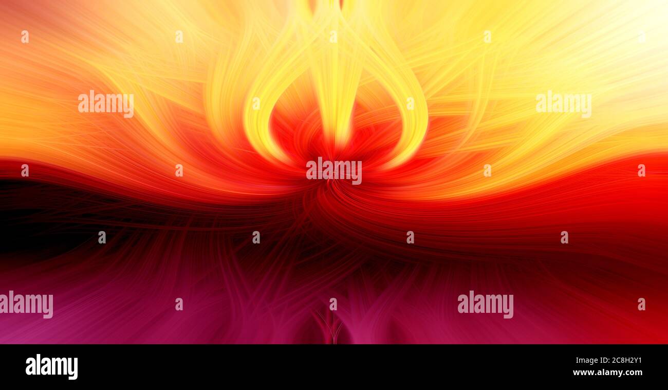 Beautiful abstract intertwined 3d fibers forming a shape of flame ...
