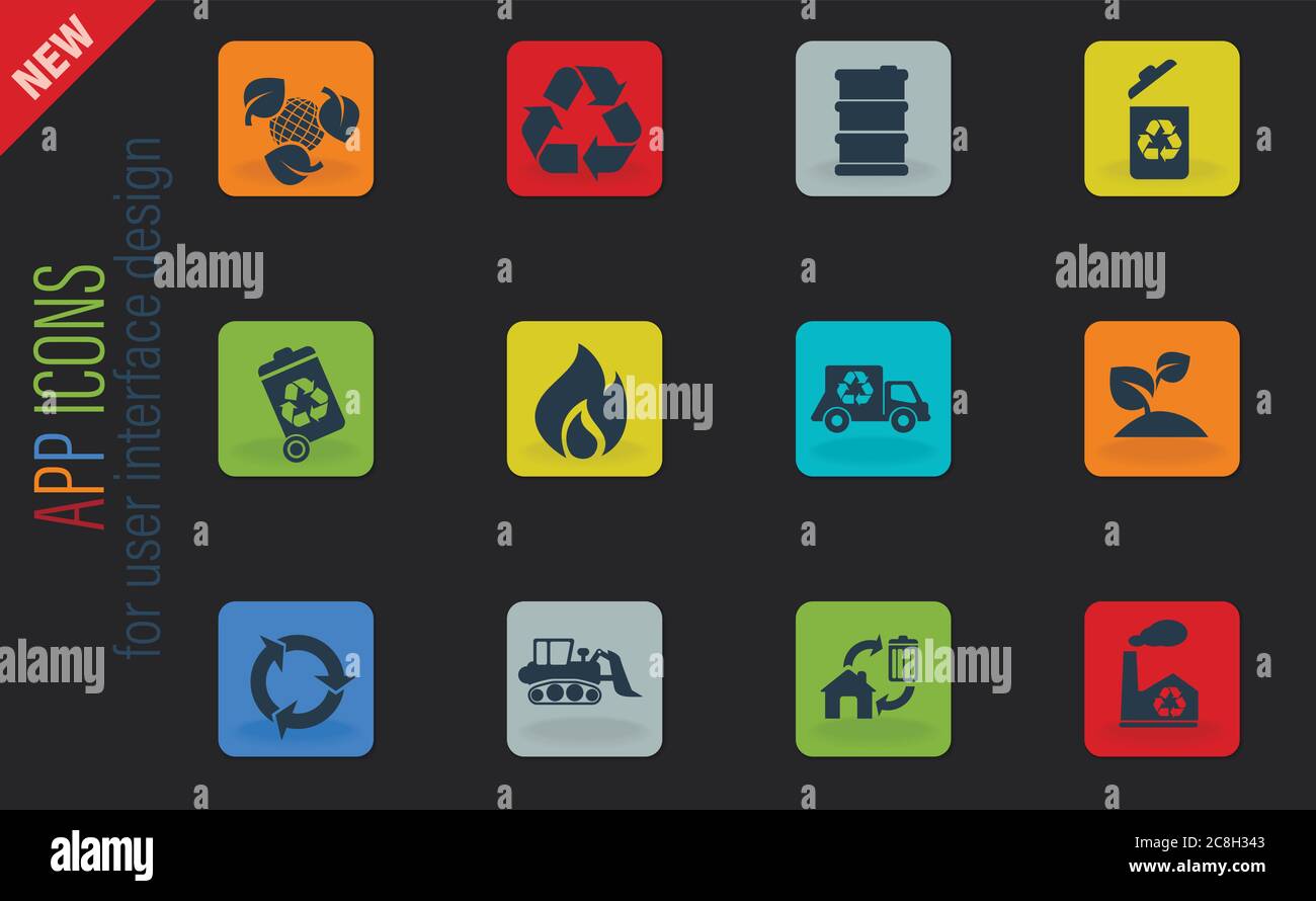 Recycle icon set Stock Vector Image & Art - Alamy