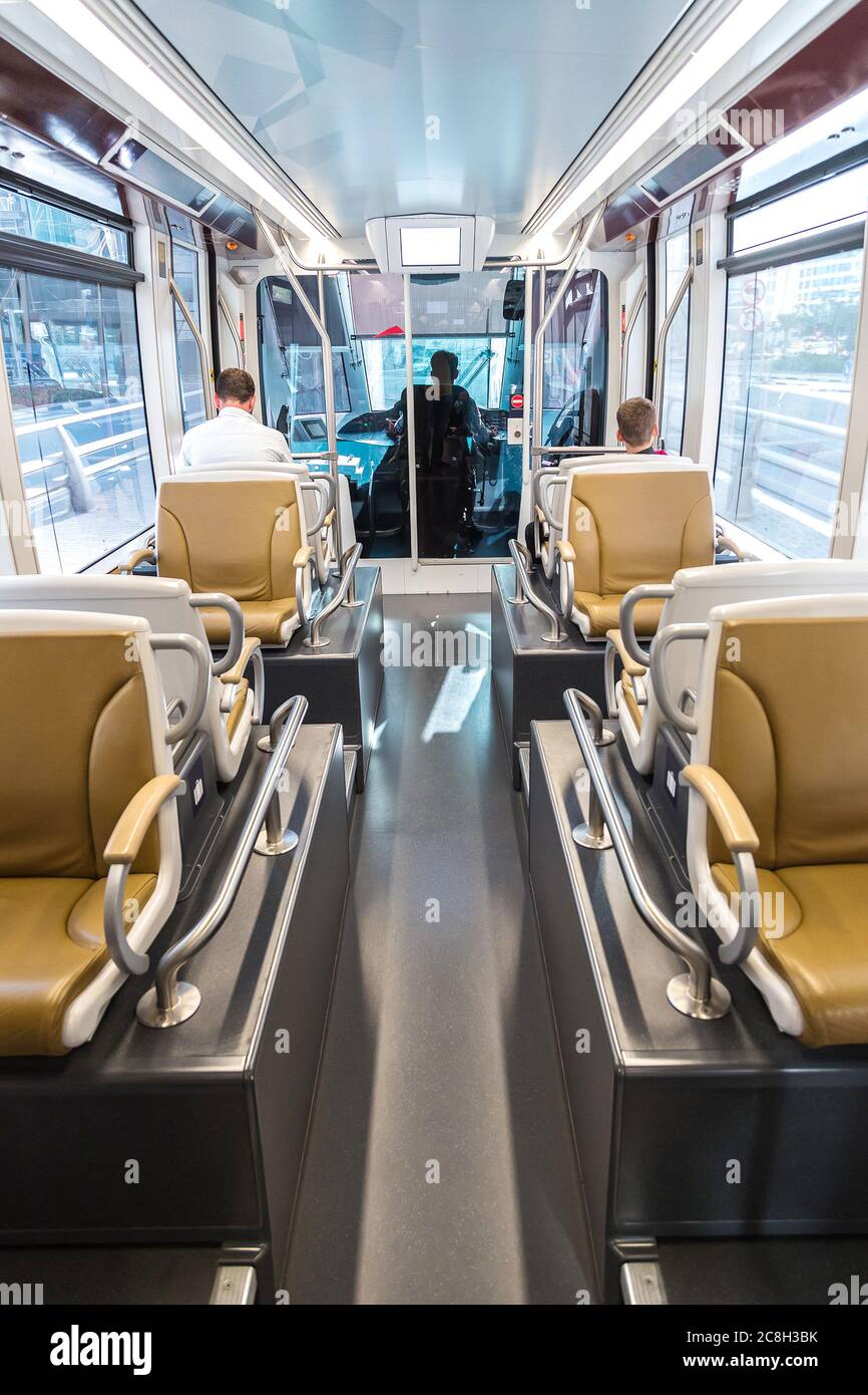 Uae modern tram interior hi-res stock photography and images - Alamy