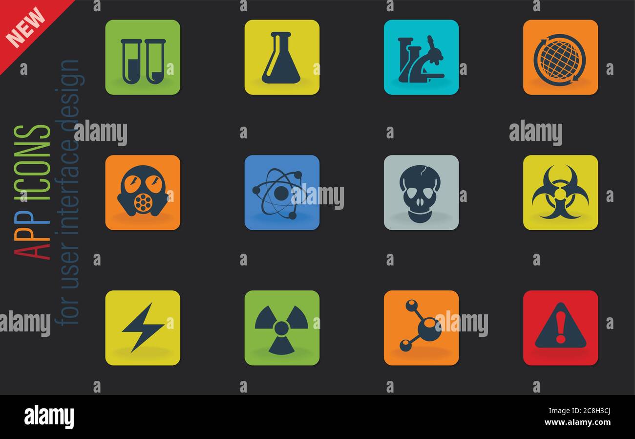 Science icon set Stock Vector Image & Art - Alamy