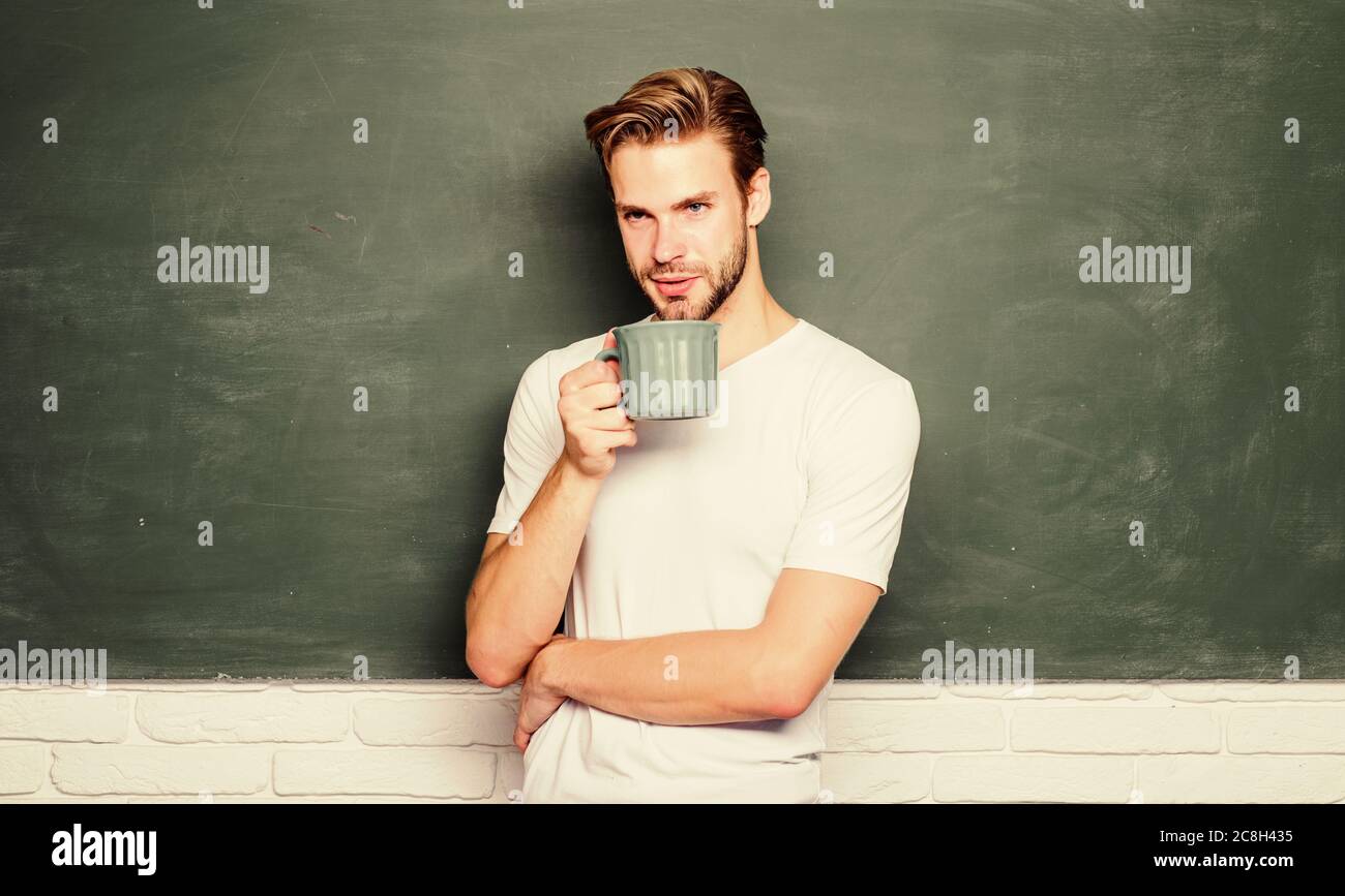 college life. school teacher need coffee break. energy and inspiration ...