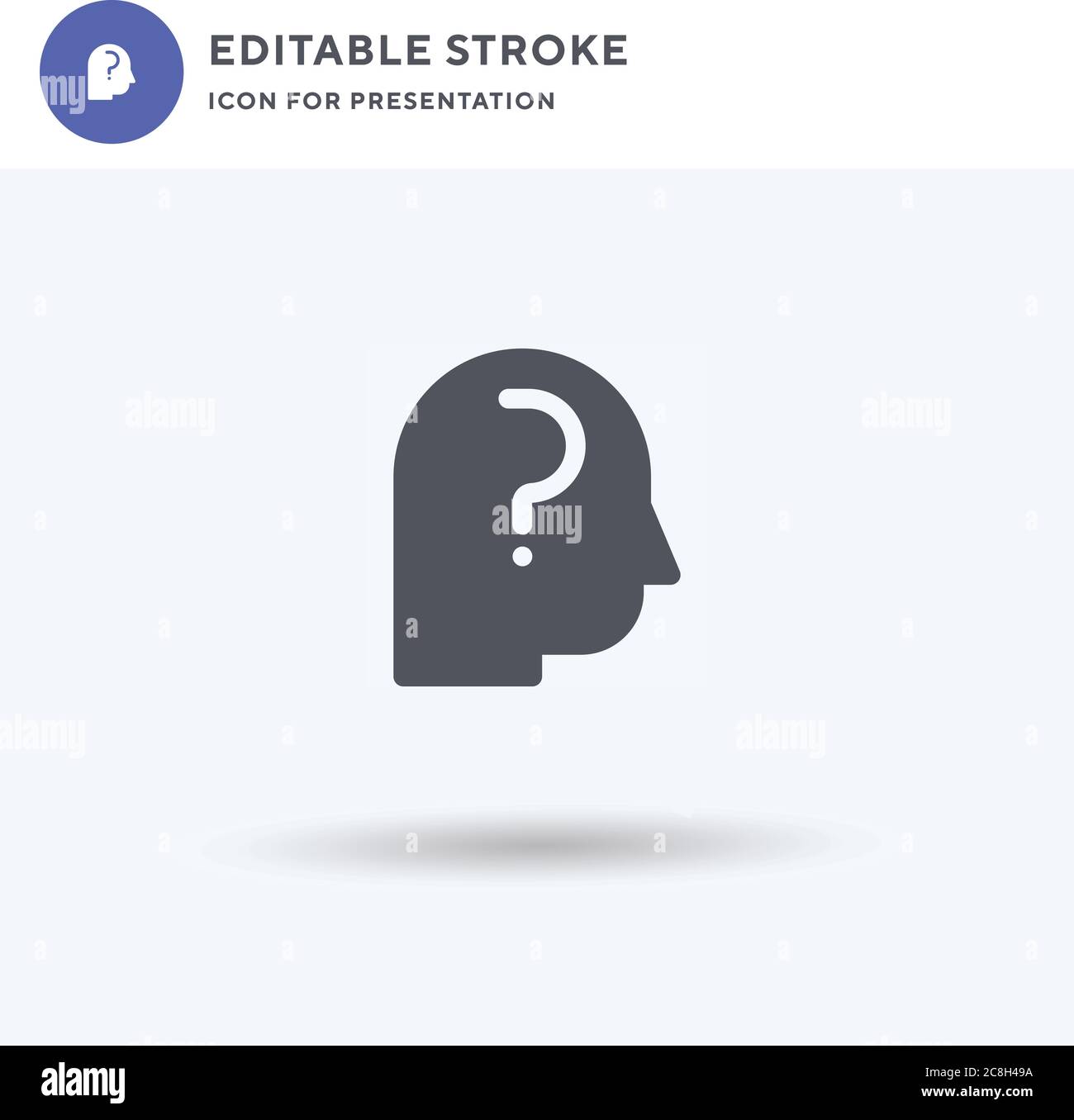 Question icon vector, filled flat sign, solid pictogram isolated on ...