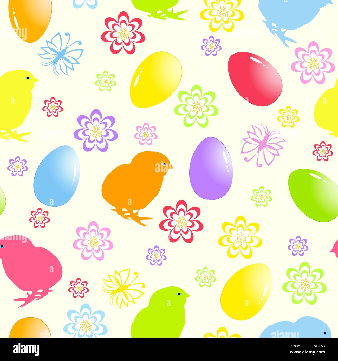 vector illustration of a seamless easter background Stock Vector Image ...