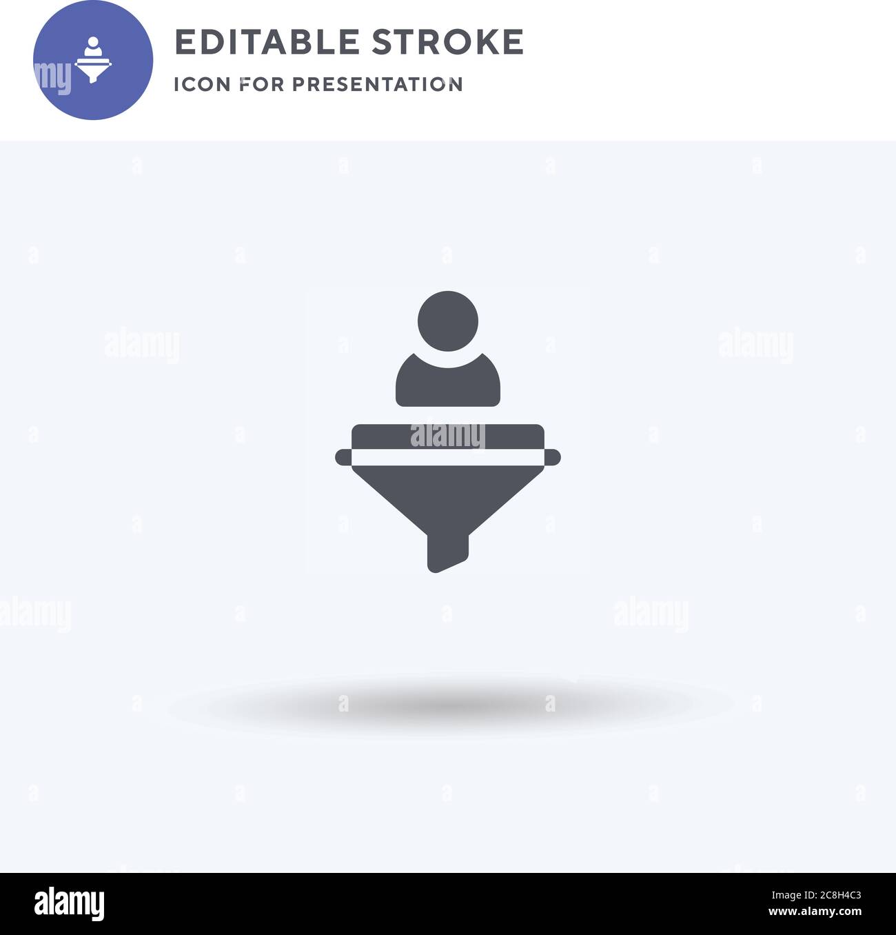 Filter icon vector, filled flat sign, solid pictogram isolated on white ...